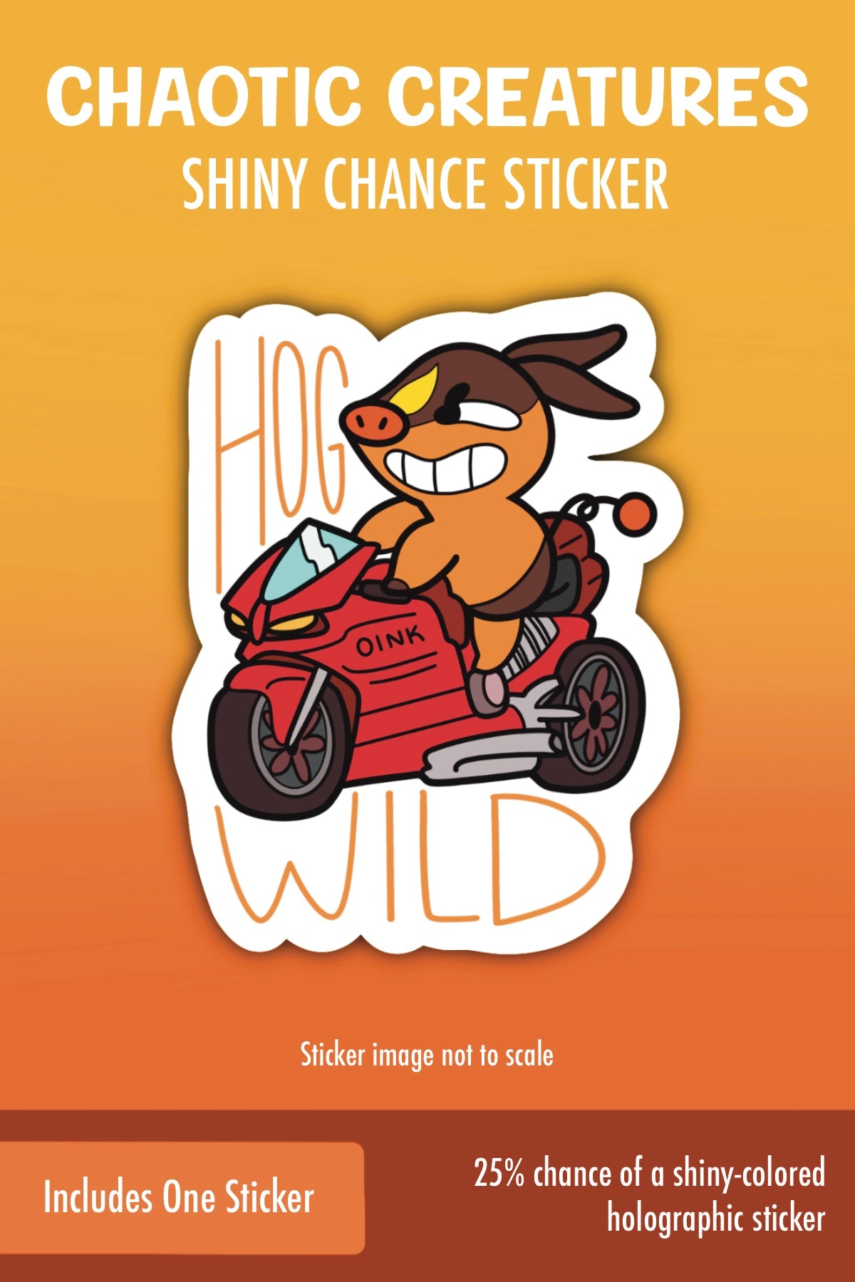 Chaotic Creatures 16 - Chance Sticker - Waterproof Weather Resistant M ...