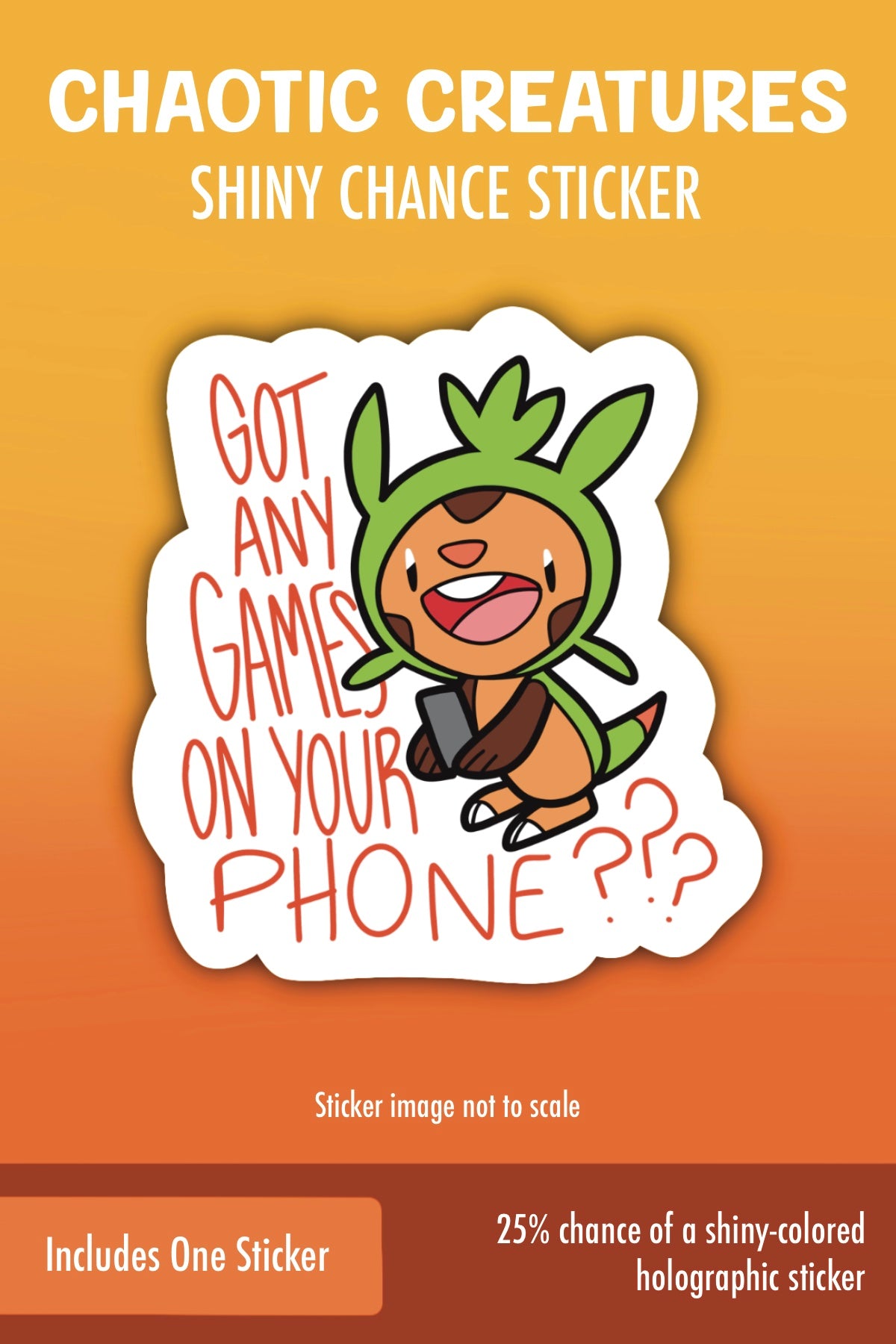 Chaotic Creatures 18 - Chance Sticker - Waterproof Weather Resistant M ...