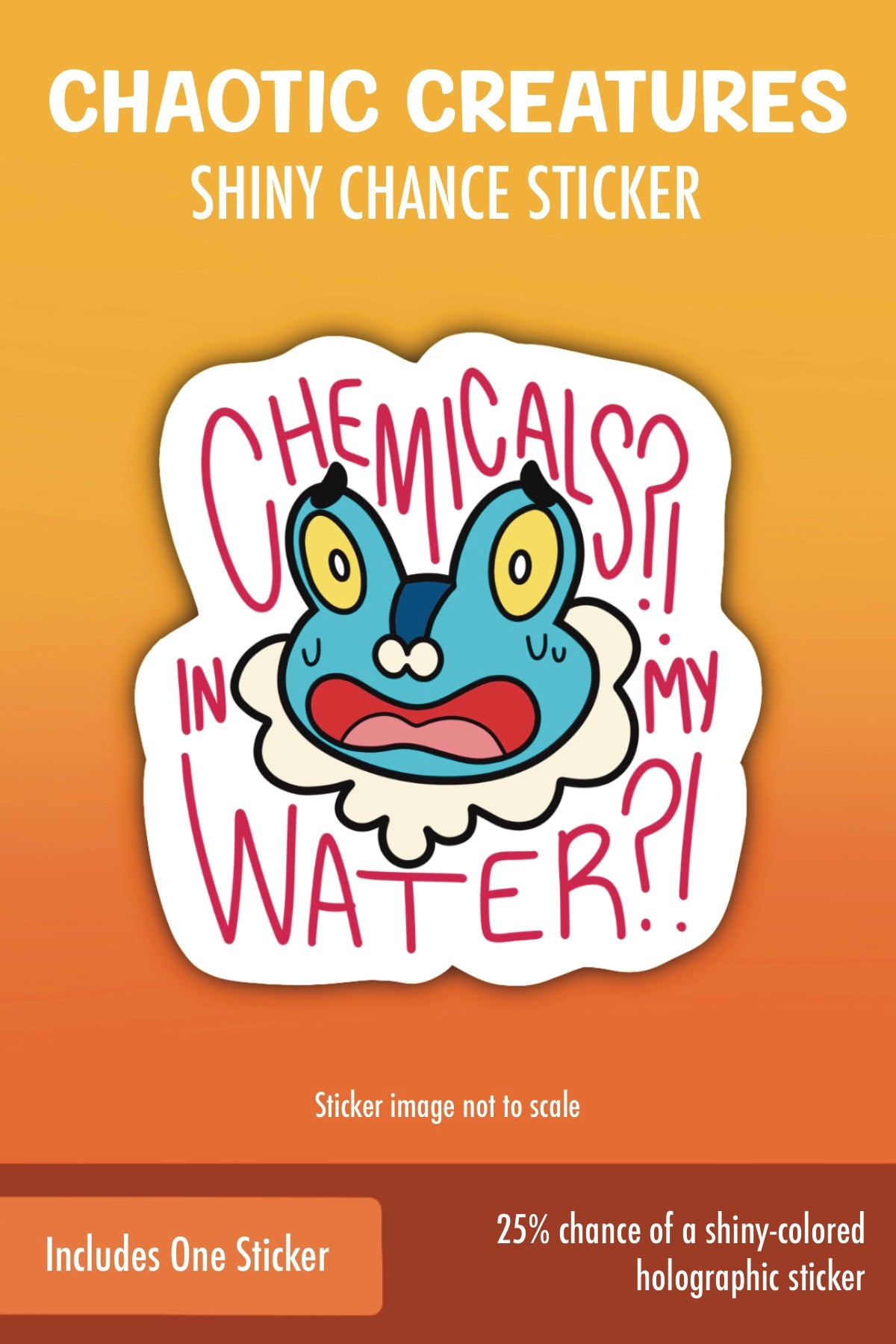 Chaotic Creatures 20 - Chance Sticker - Waterproof Weather Resistant M ...