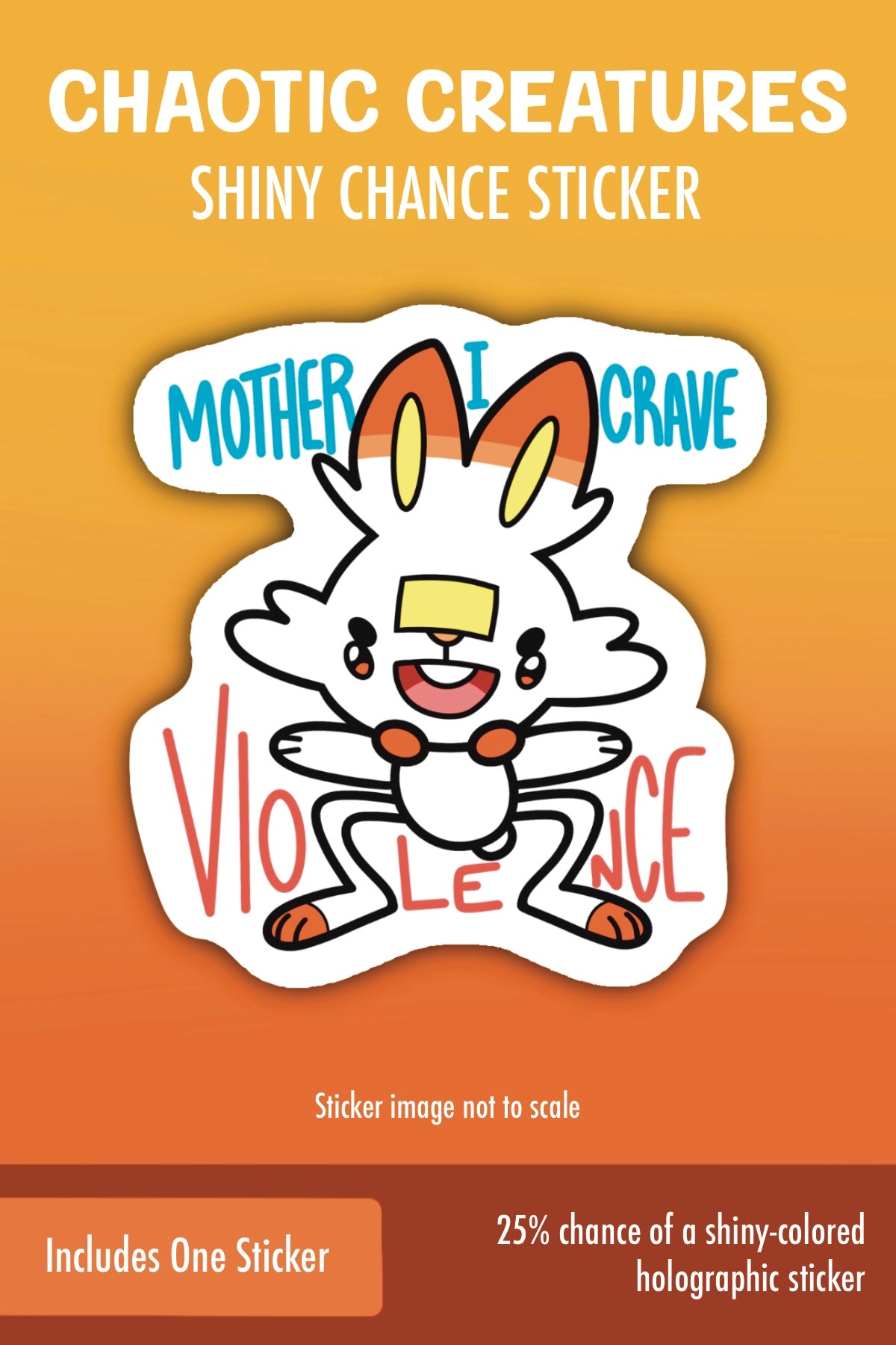 Chaotic Creatures 25 - Chance Sticker - Waterproof Weather Resistant M ...